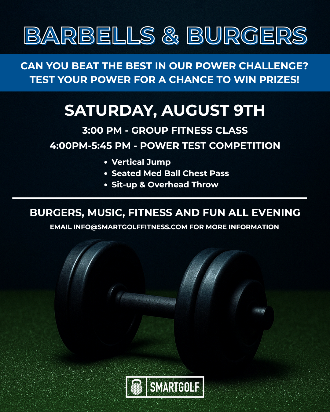 Barbells & Burgers at Lincoln Park - SMART Golf & Fitness Instruction